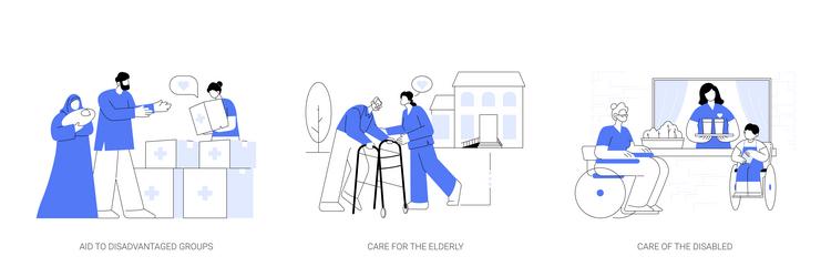 Help vulnerable people abstract concept Royalty Free Vector