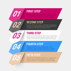 Business process abstract infographics template Vector Image