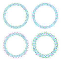 Multicolor circle patterns Royalty Free Vector Image