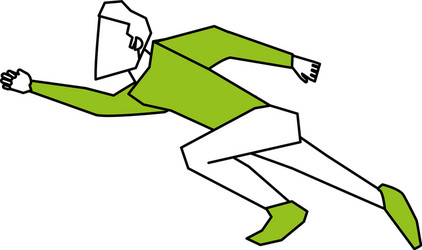 Color silhouette image cartoon full body side view