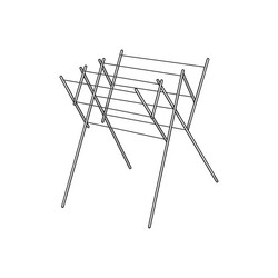Clean clothes drying rack cartoon Royalty Free Vector Image