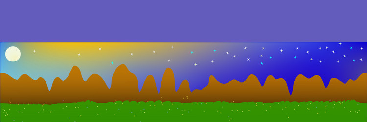 Fancy sky and mountains landscape Royalty Free Vector Image