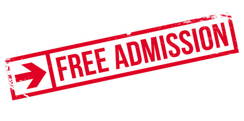 Free admission rubber stamp Royalty Free Vector Image