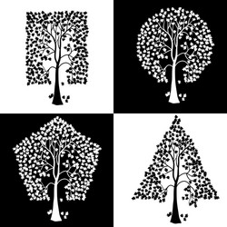 Geometric shape tree Royalty Free Vector Image