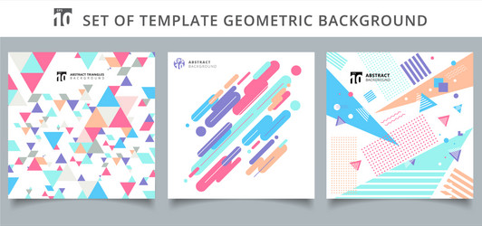 Set brochure template abstract minimal organic Vector Image