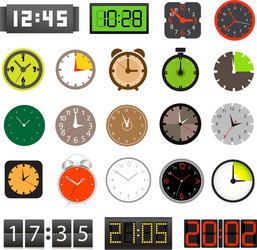 Set clock Royalty Free Vector Image - VectorStock