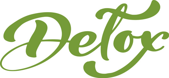 Detox diet logo lettering isolated on white Vector Image