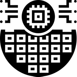 Semiconductor chip wheelbarrow composition Vector Image