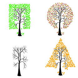 Geometric shape tree Royalty Free Vector Image