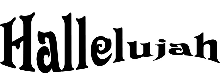 Christian quote for print - hallelujah Royalty Free Vector