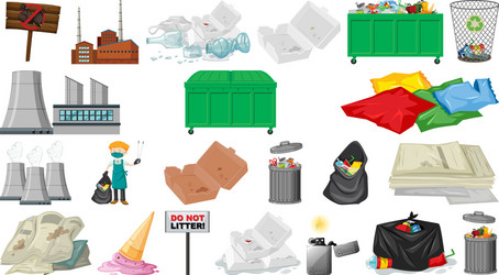 Litter in the park Royalty Free Vector Image - VectorStock