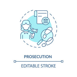 Prosecution concept icon Royalty Free Vector Image