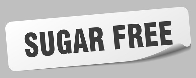 Sugar free sticker sugar free label Royalty Free Vector