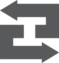 Two circular arrows icon symbol isolated on white Vector Image