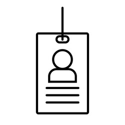 Scanning icon of an identification card Royalty Free Vector