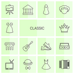Classic icons Royalty Free Vector Image - VectorStock