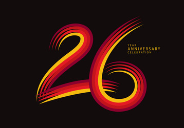 26 years anniversary celebration logotype Vector Image