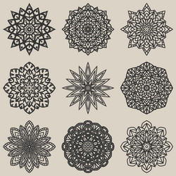 Set of circular patterns Royalty Free Vector Image