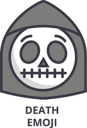 Happy and sad emoji line icon sign Royalty Free Vector Image