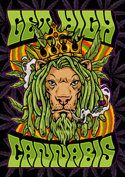 Cannabis Lion Vector Images (94)