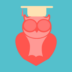 Owl education logo design Royalty Free Vector Image