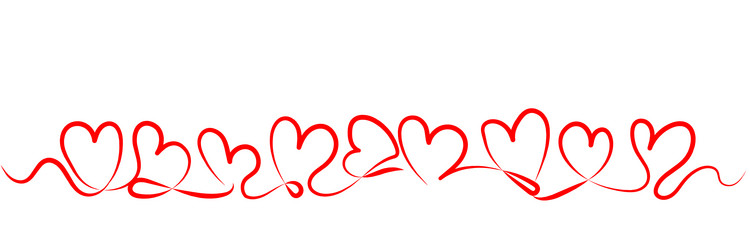 Hearts banner header Royalty Free Vector Image