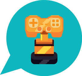 Modern joystick icon for video game control Vector Image
