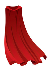 Red cape super hero cloak superhero cover Vector Image