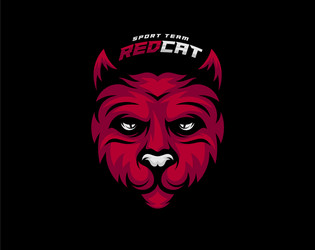 Cat esport gaming mascot logo template modern Vector Image
