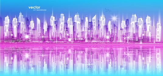 City background with architecture skyscrapers Vector Image