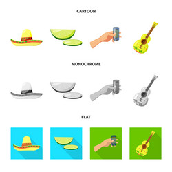 Design of cafe and latin logo set Royalty Free Vector Image