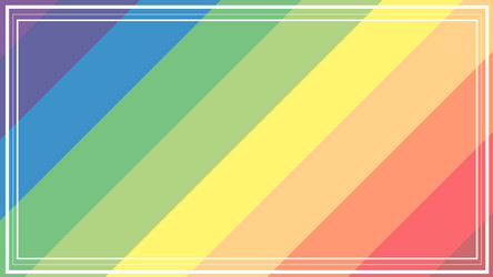 Aesthetic cute colorful rainbow frame minimal Vector Image