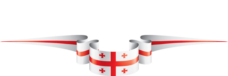 Georgia flag on a white Royalty Free Vector Image