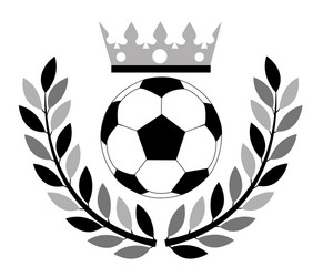 Football soccer ball sports game calligraphic Vector Image