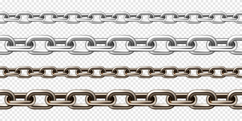 Realistic silver and brown metal chain with old Vector Image