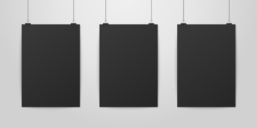 Three realistic white blank vertical a4 Royalty Free Vector