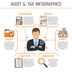 Accounting tax data information Royalty Free Vector Image