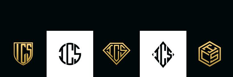 Initial letters ime logo designs bundle Royalty Free Vector