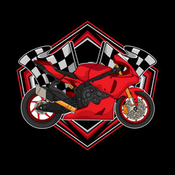 Logo racing motorsport Royalty Free Vector Image