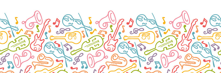 Border template with musical instruments Vector Image