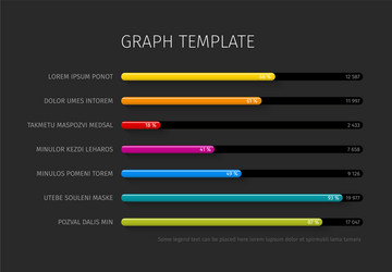 Column horizontal graph template Royalty Free Vector Image