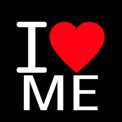 I love me lettering design with sign Royalty Free Vector