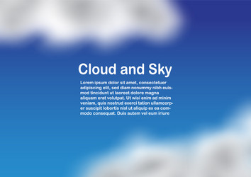Blue cloudy sky with copy space for text Vector Image