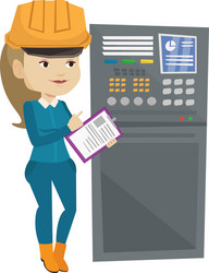 Engineer Standing Near Control Panel Vector Images (69)