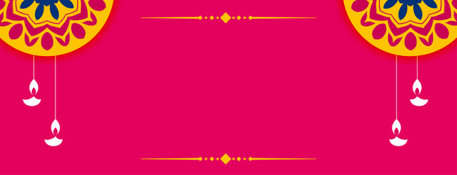 Diwali modern web wide banner with glowing diya Vector Image