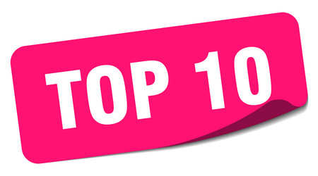 Top 10 sticker top 10 label Royalty Free Vector Image
