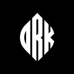 Drk letter logo design in six style polygon Vector Image