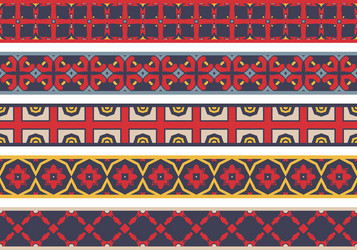 Set seamless borders Royalty Free Vector Image