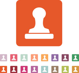 Stamp icon cliche symbol flat Royalty Free Vector Image