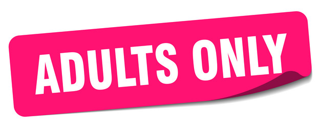 Adults only sticker label Royalty Free Vector Image